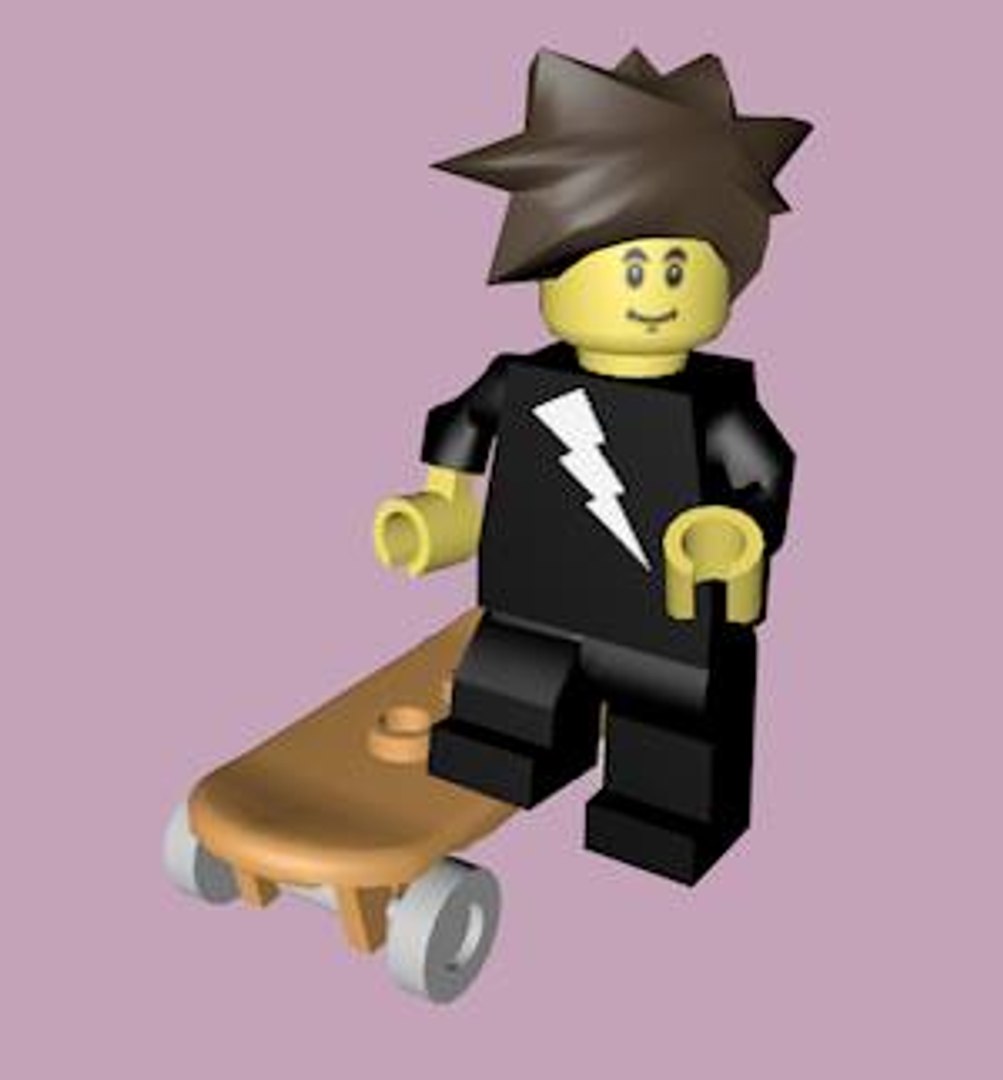 Lego Skater Character Rigged C4d