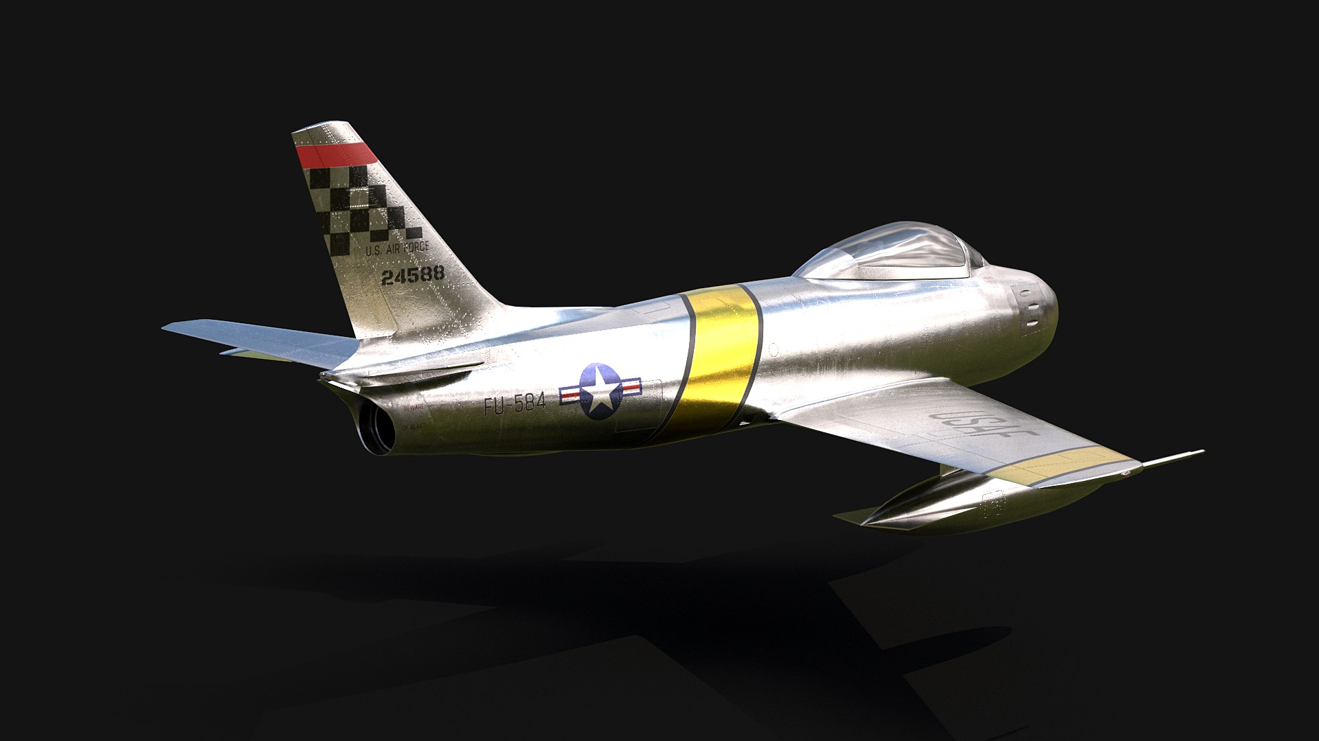 3D F-86 Sabre USAF No Landing Gear - TurboSquid 1996494