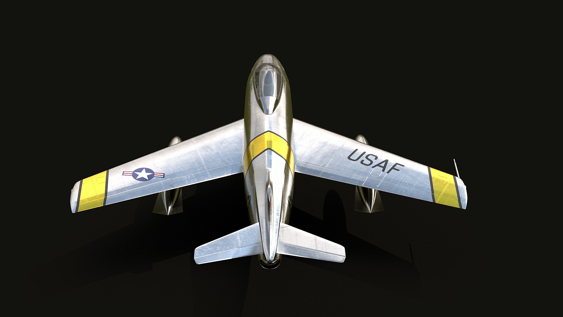 3D F-86 Sabre USAF No Landing Gear - TurboSquid 1996494
