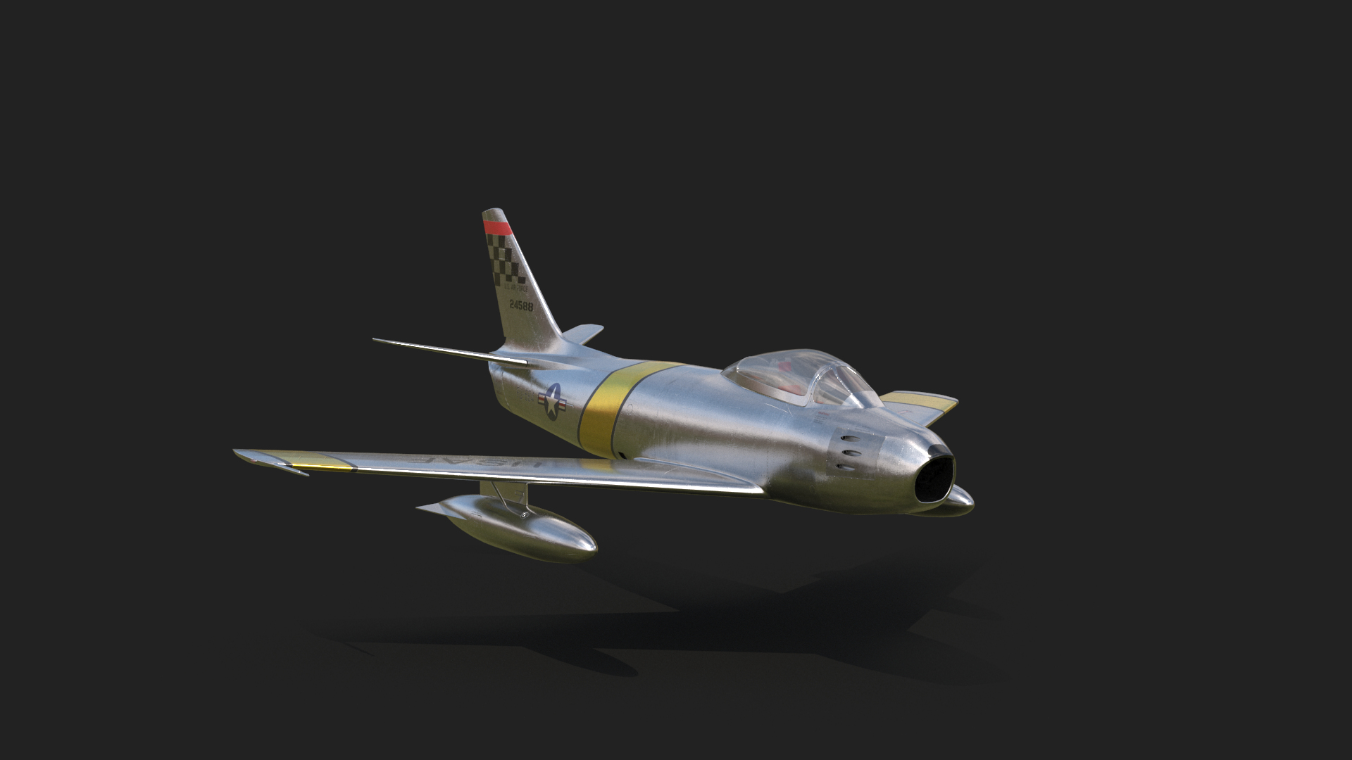 3D F-86 Sabre USAF No Landing Gear - TurboSquid 1996494