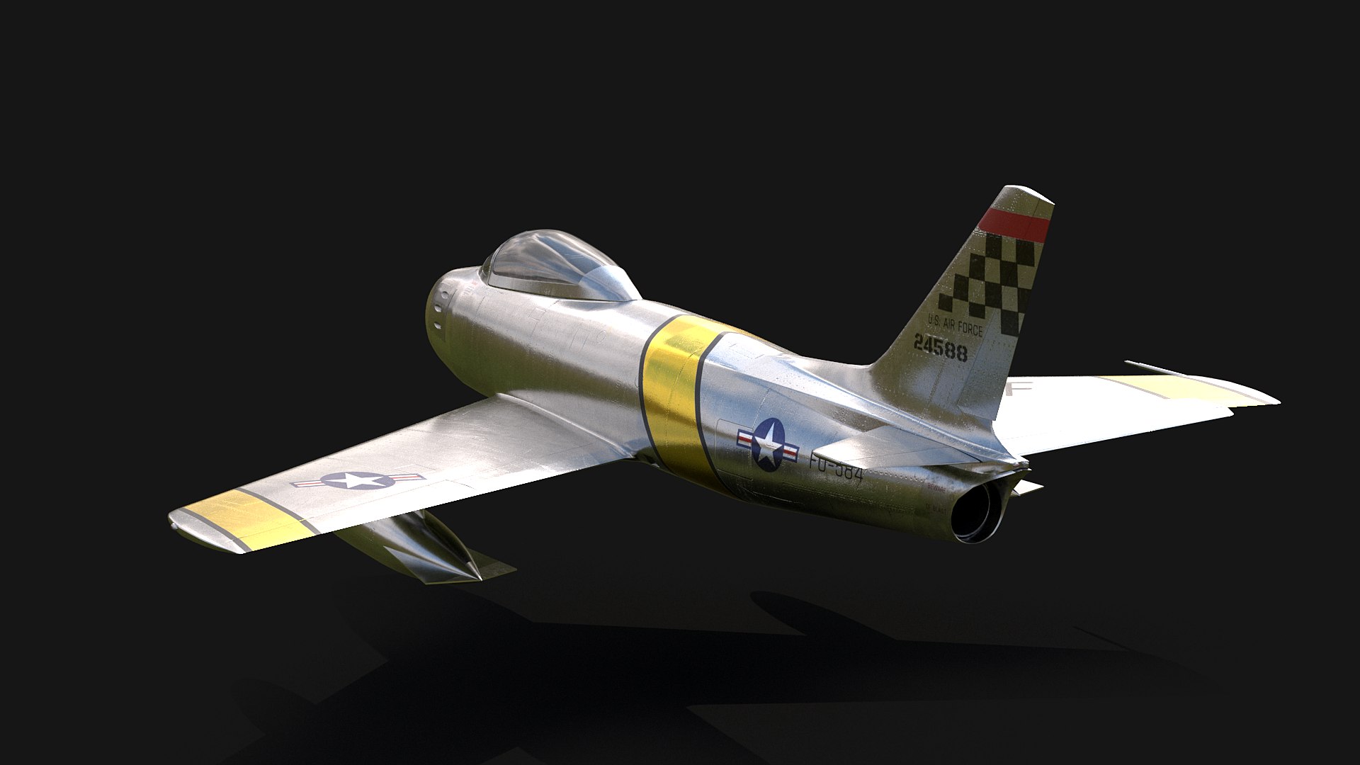 3D F-86 Sabre USAF No Landing Gear - TurboSquid 1996494