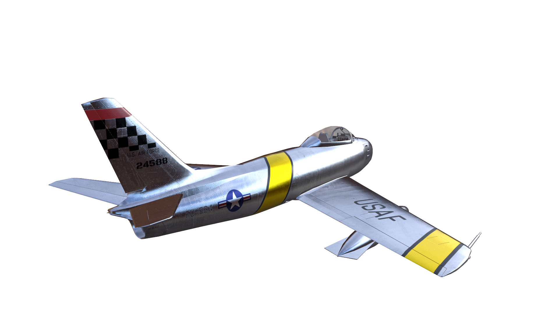 3D F-86 Sabre USAF No Landing Gear - TurboSquid 1996494