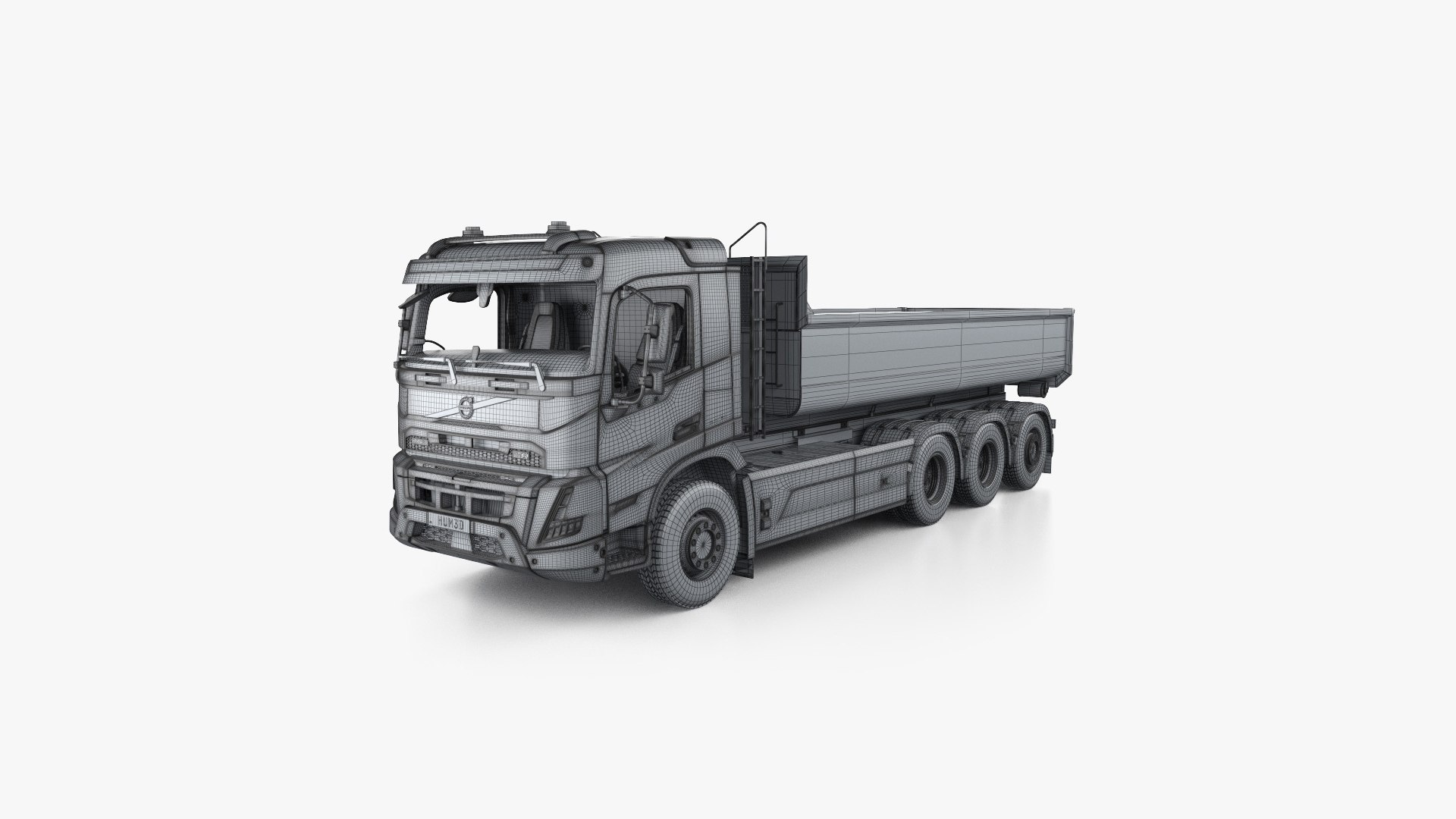 Volvo FMX Electric Tipper Truck with HQ interior 2020 3D model ...