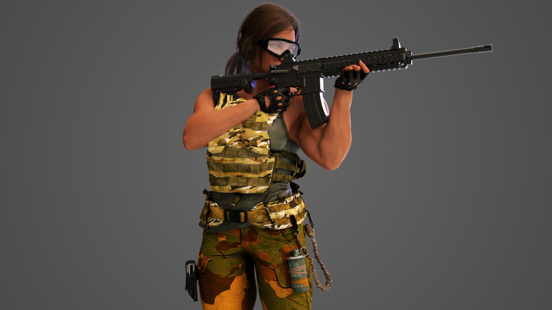 Female Military Soldier 3D - TurboSquid 2184494