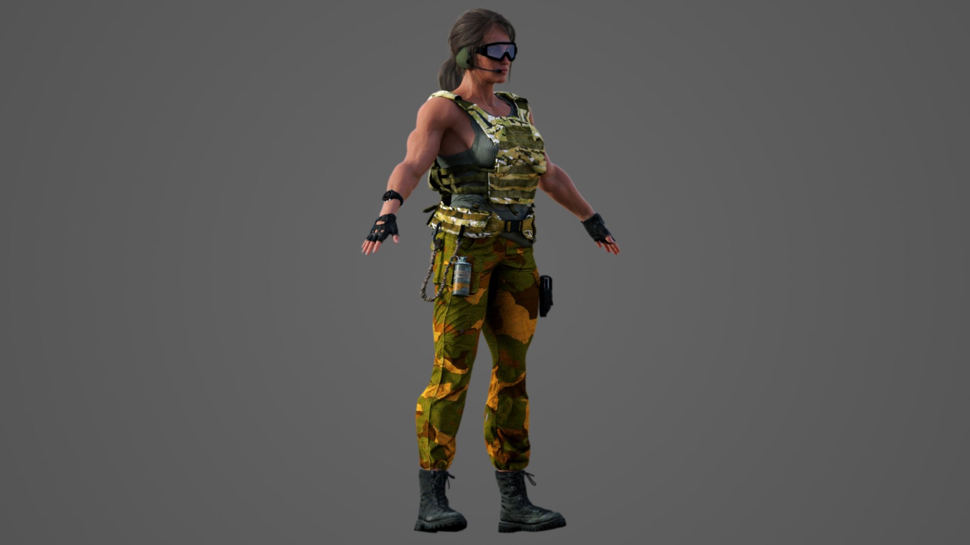 Female Military Soldier 3D - TurboSquid 2184494