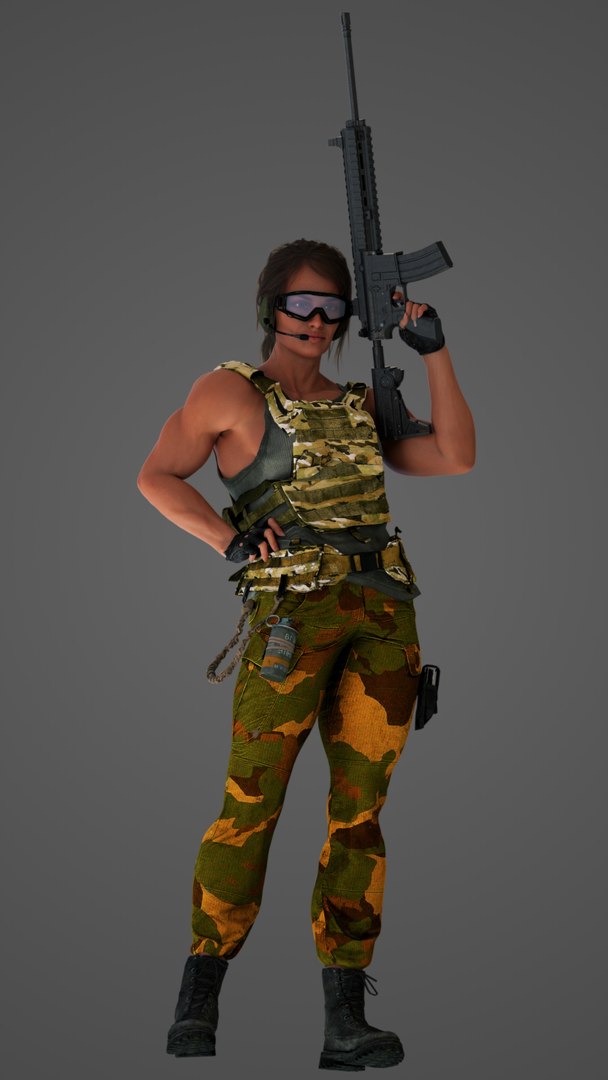 Female Military Soldier 3D - TurboSquid 2184494