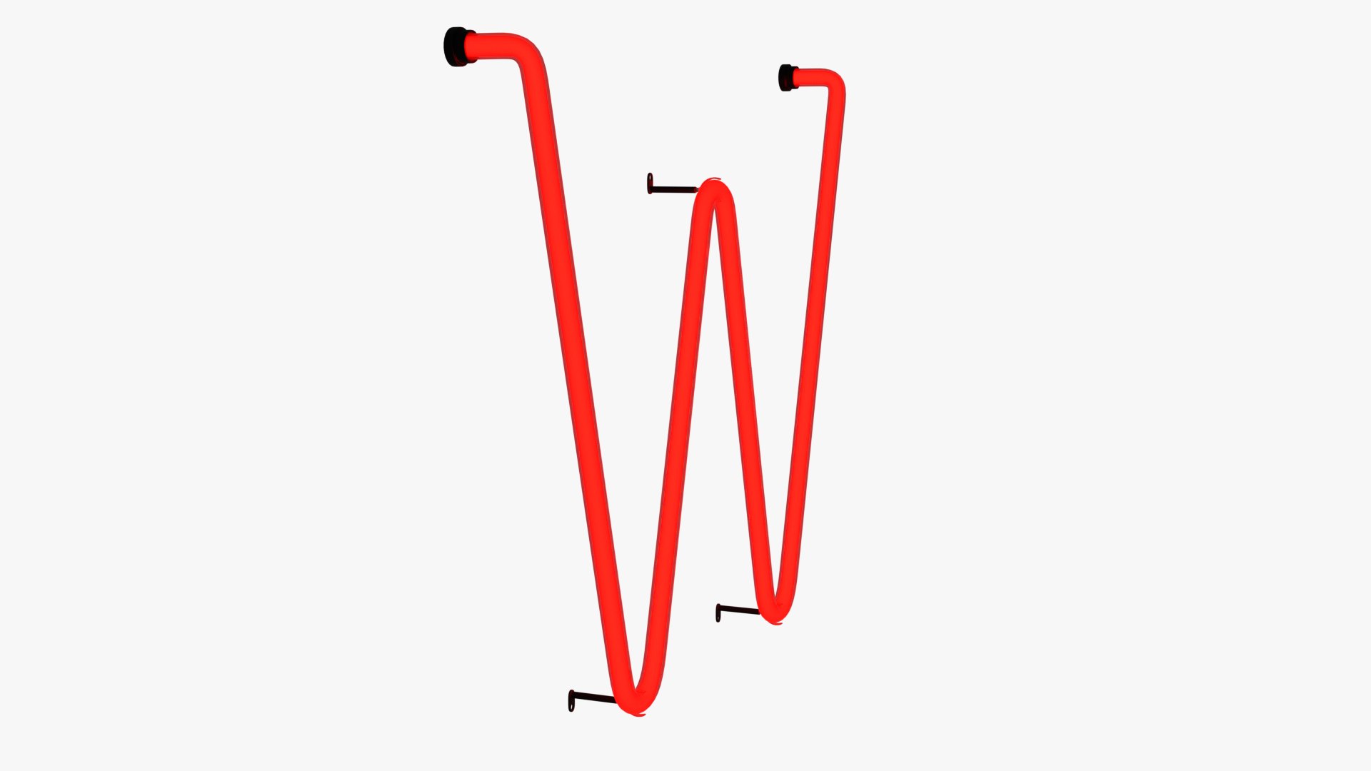 3D Neon Red Alphabet W - TurboSquid 2162268