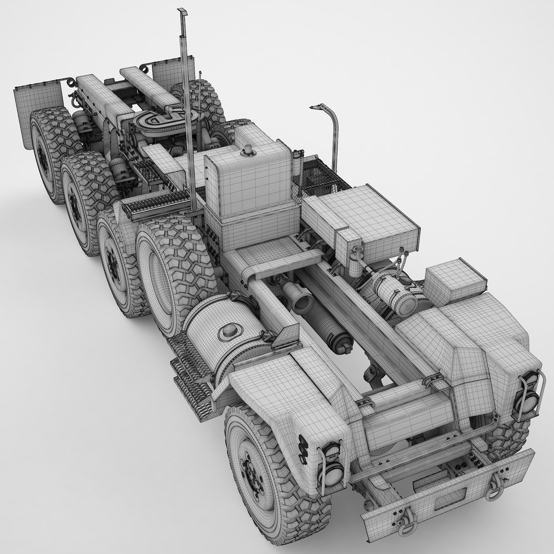 Military Semi Truck Chassis 01 3D model - TurboSquid 2174548