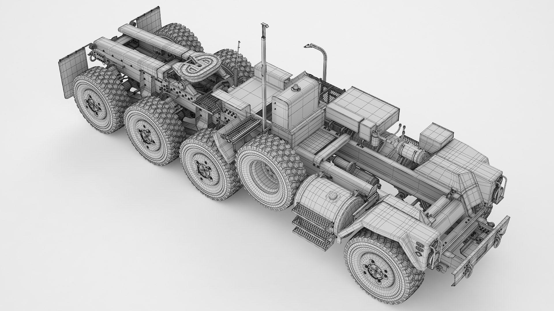 Military Semi Truck Chassis 01 3D model - TurboSquid 2174548