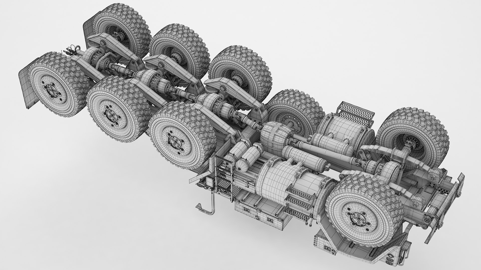 Military Semi Truck Chassis 01 3D model - TurboSquid 2174548