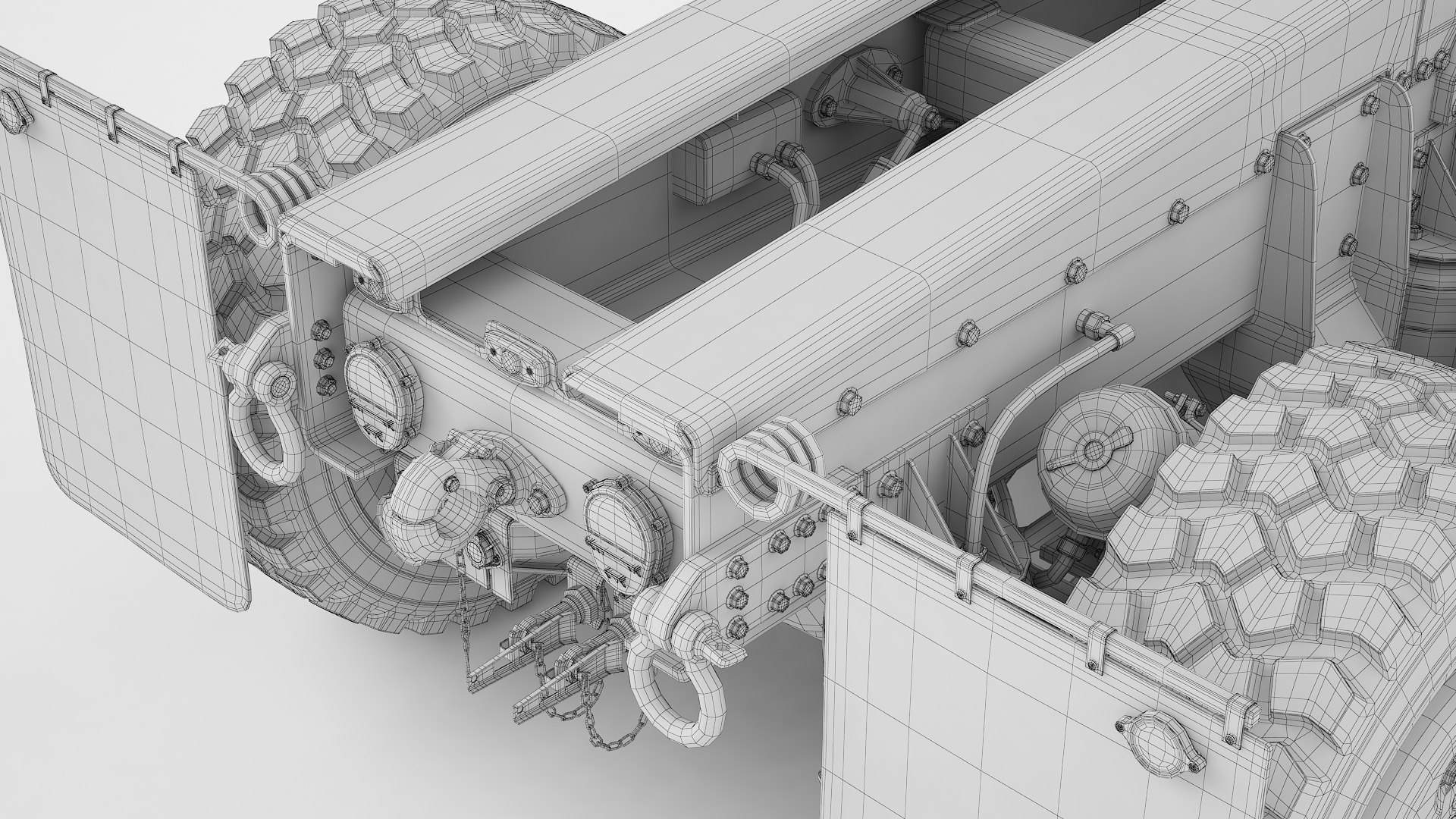 Military Semi Truck Chassis 01 3D model - TurboSquid 2174548