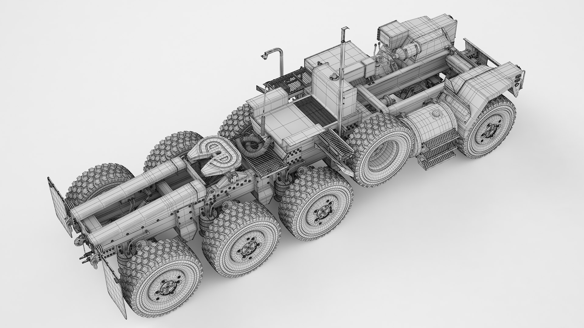 Military Semi Truck Chassis 01 3D model - TurboSquid 2174548