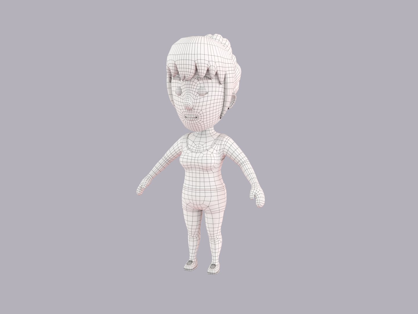 3D Cartoon Female Character Rigged 048 Model - TurboSquid 2379240