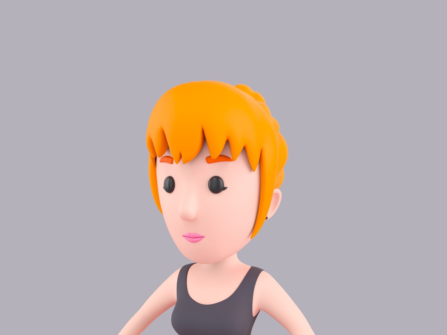 3D Cartoon Female Character Rigged 048 Model - TurboSquid 2379240