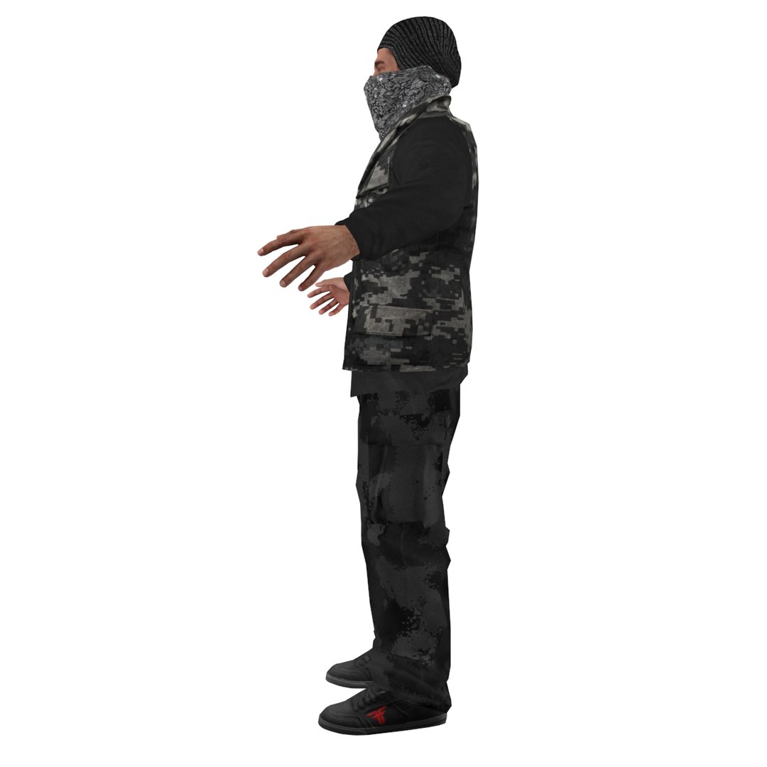 Rebel Guerrilla Man 3d Model