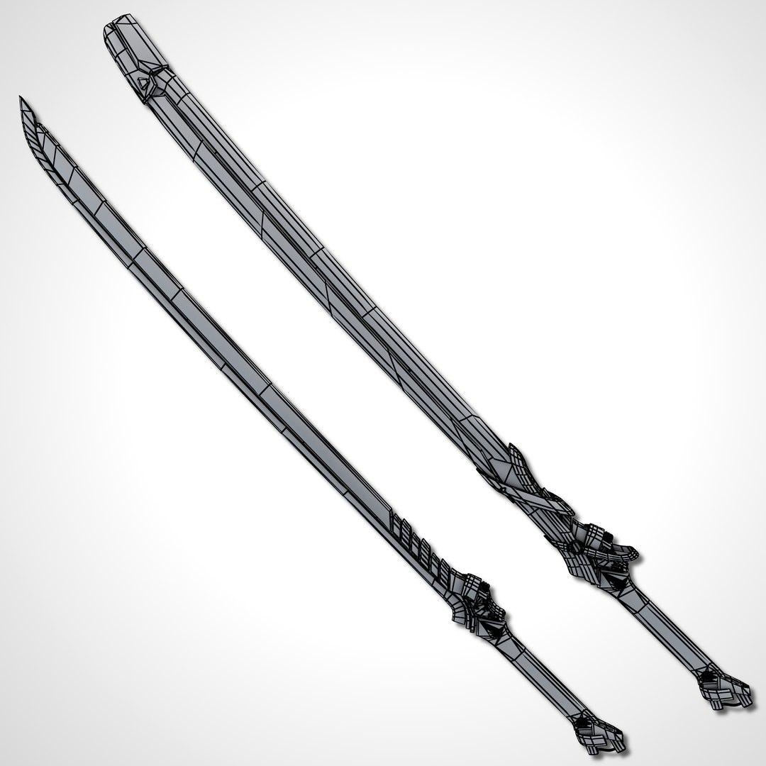 3D dark long blade remake model - TurboSquid 1301934