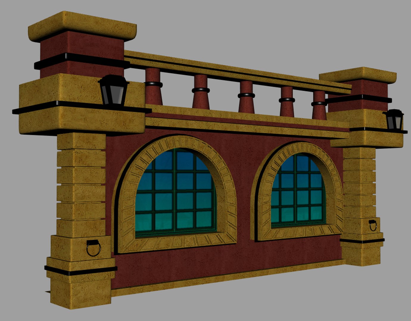 Window wall cartoon 3D model - TurboSquid 1168129