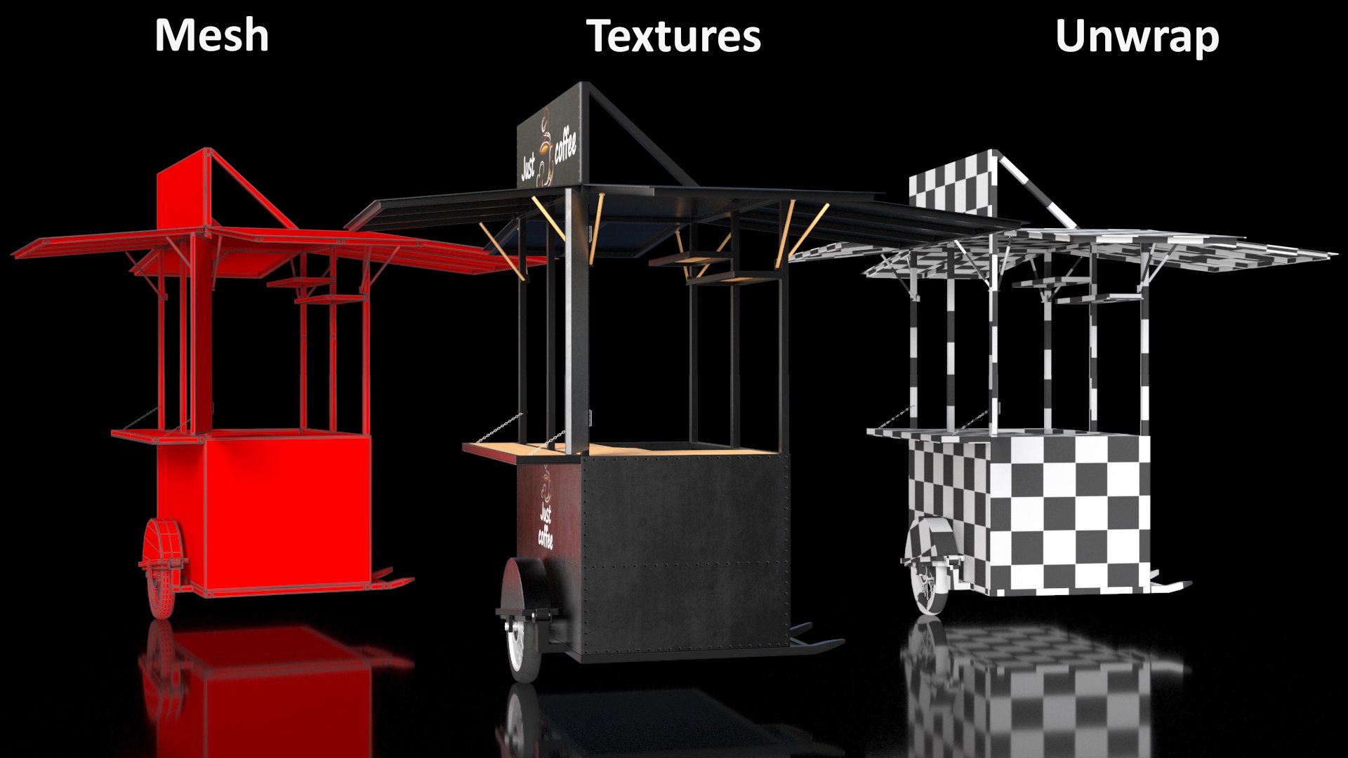 3D Street Coffee Bar Empty - TurboSquid 2042163