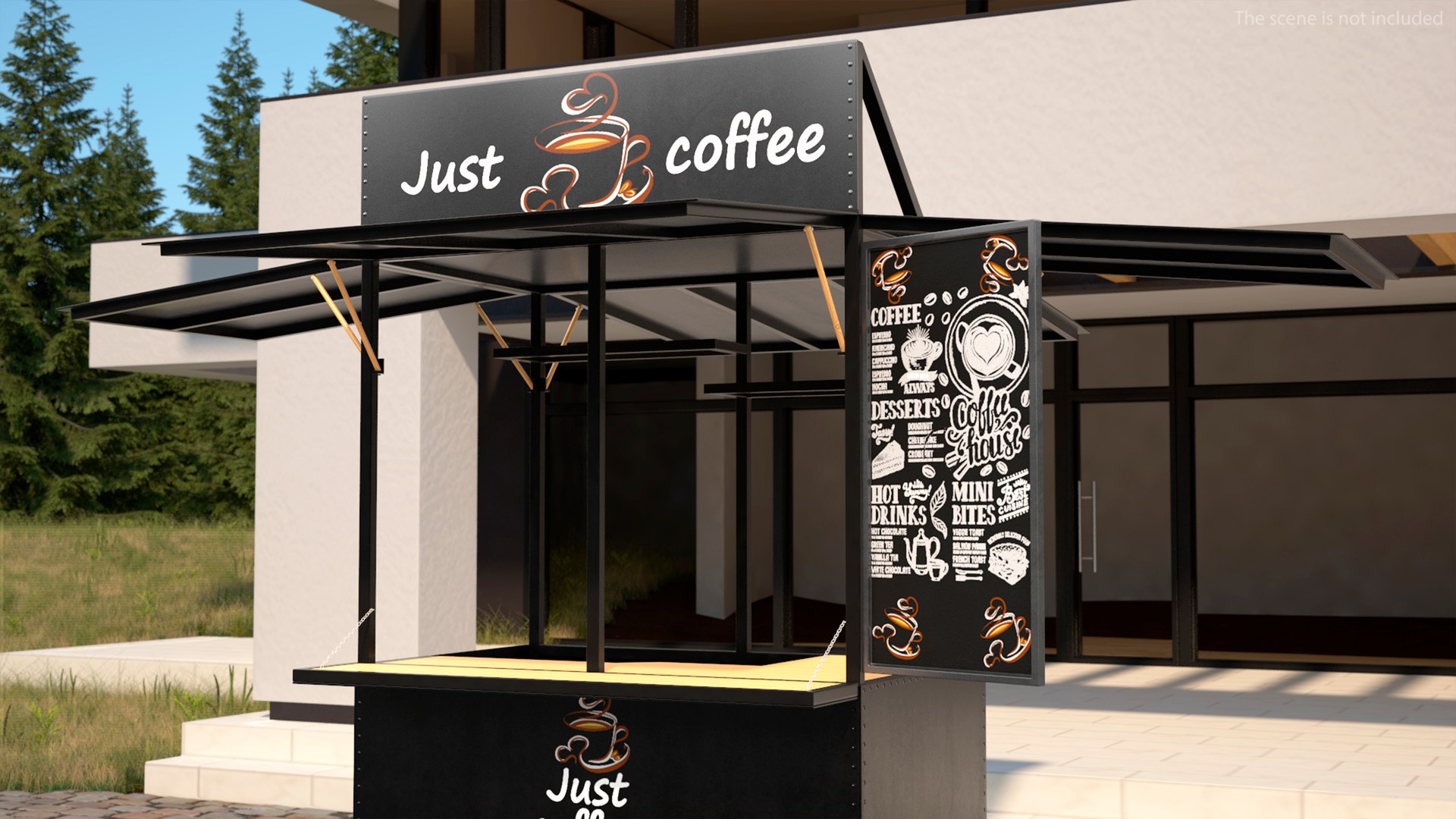 3D Street Coffee Bar Empty - TurboSquid 2042163