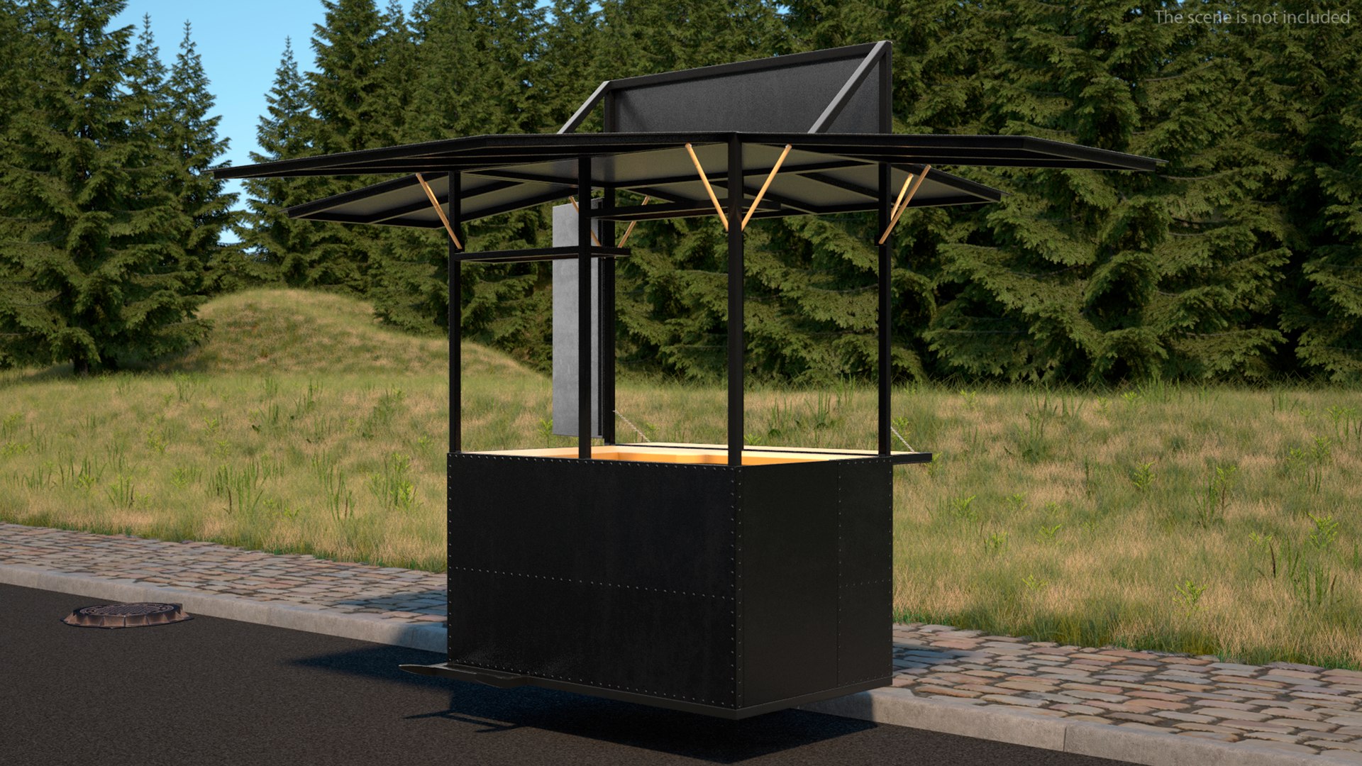 3D Street Coffee Bar Empty - TurboSquid 2042163