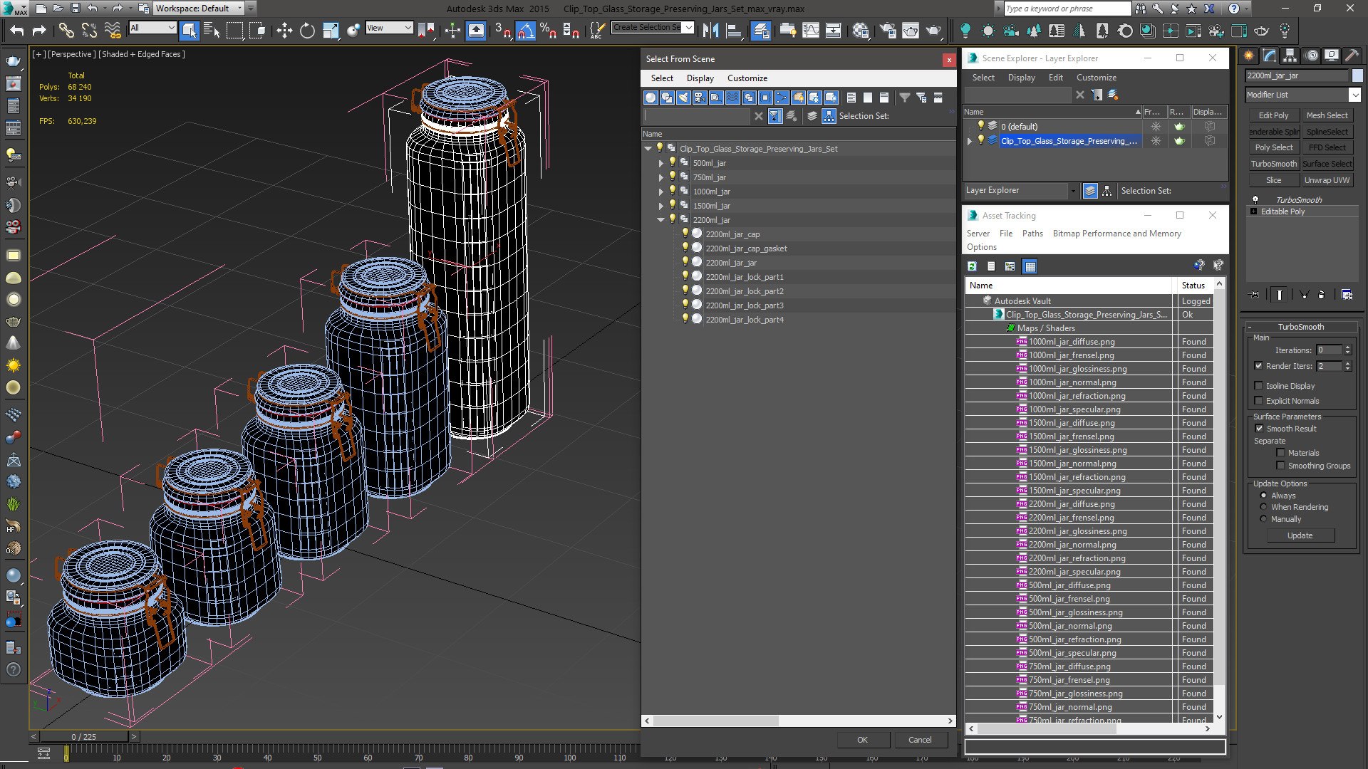 3D glass storage preserving jars - TurboSquid 1624919