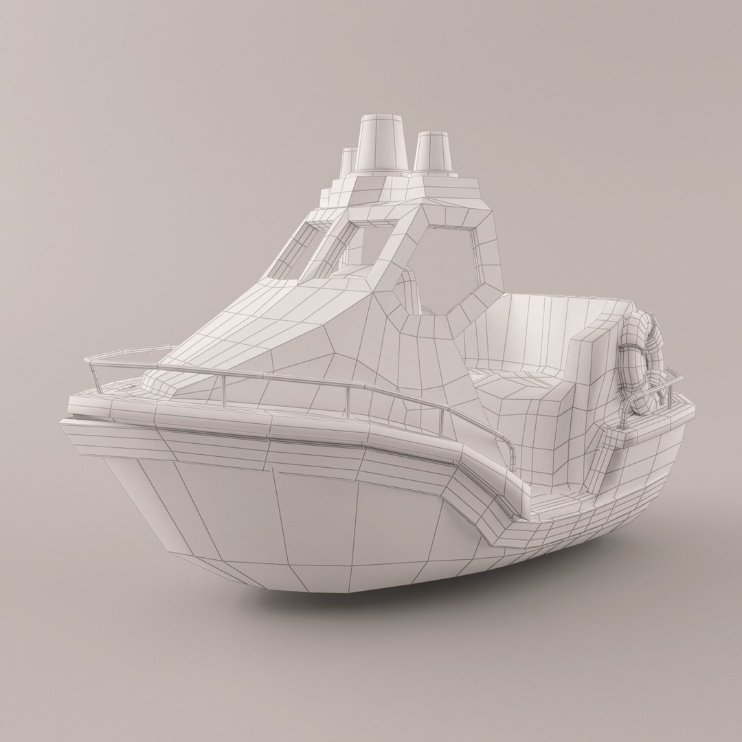 3d Model Small Boat Life