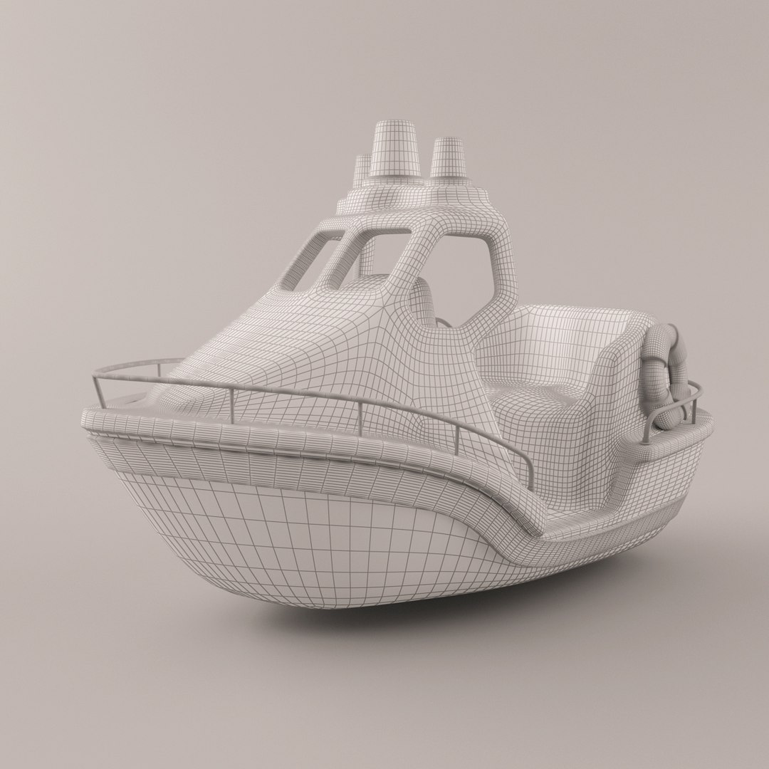 3d Model Small Boat Life
