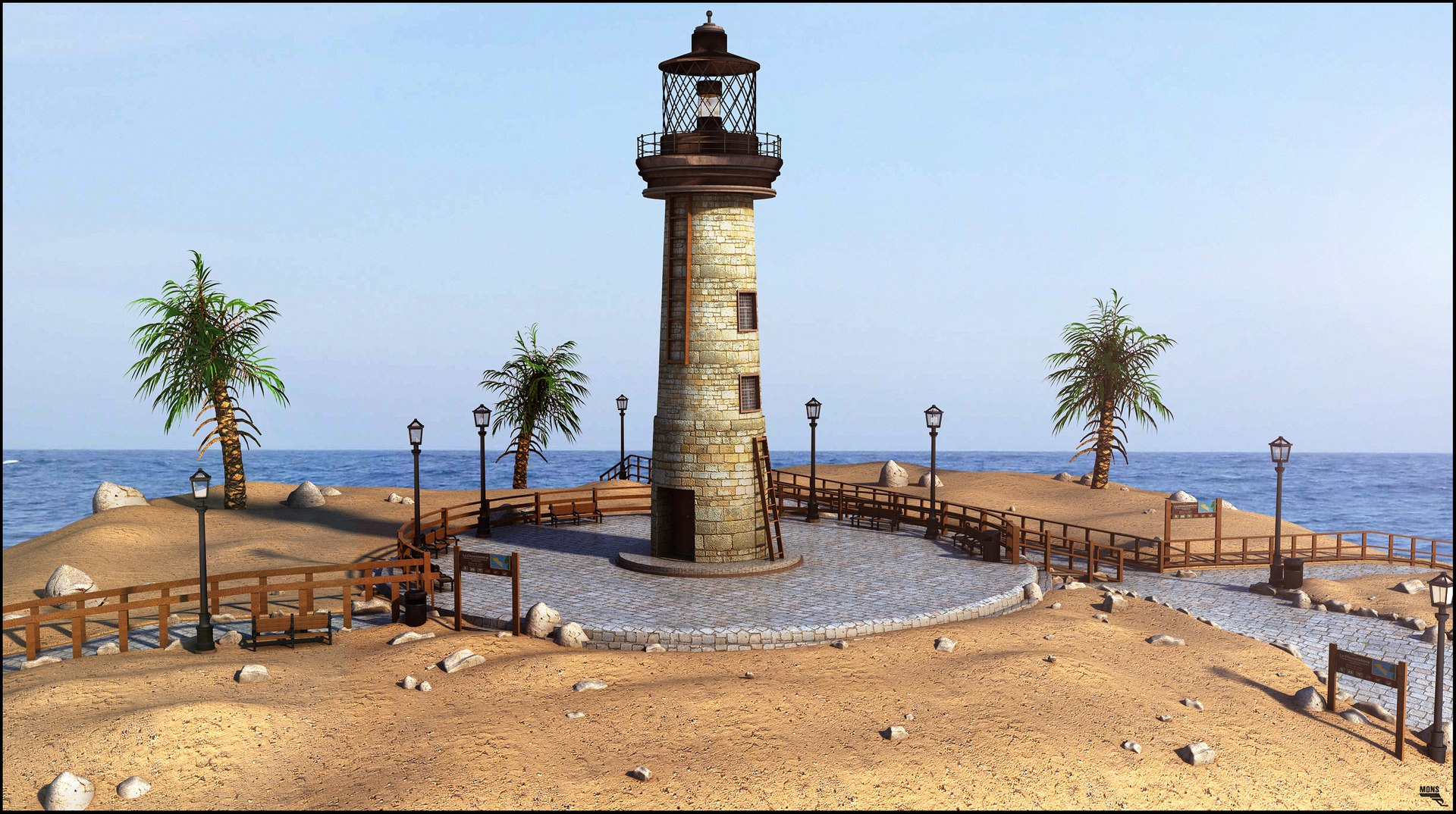 3d Lighthouse Building Model