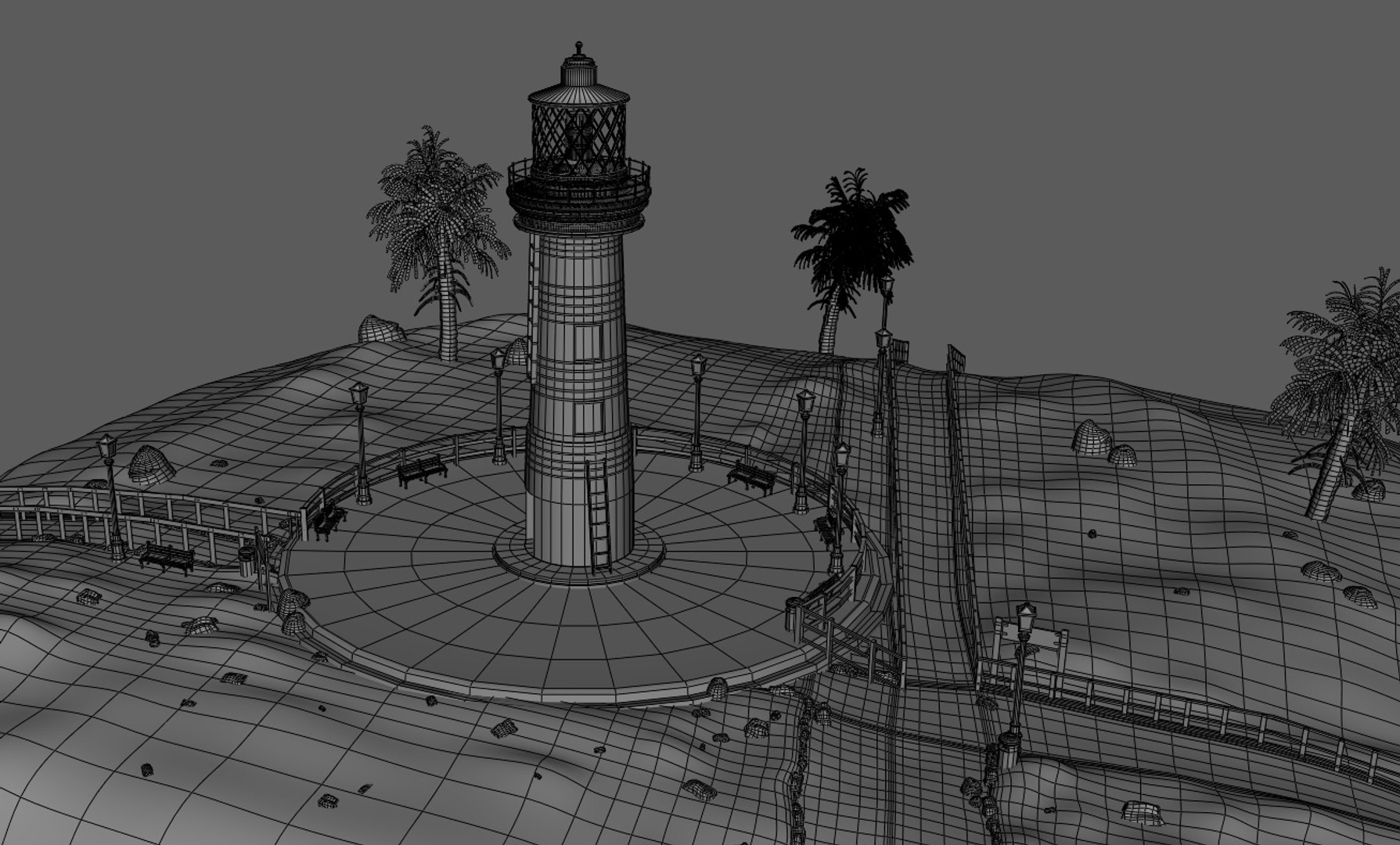 3d Lighthouse Building Model