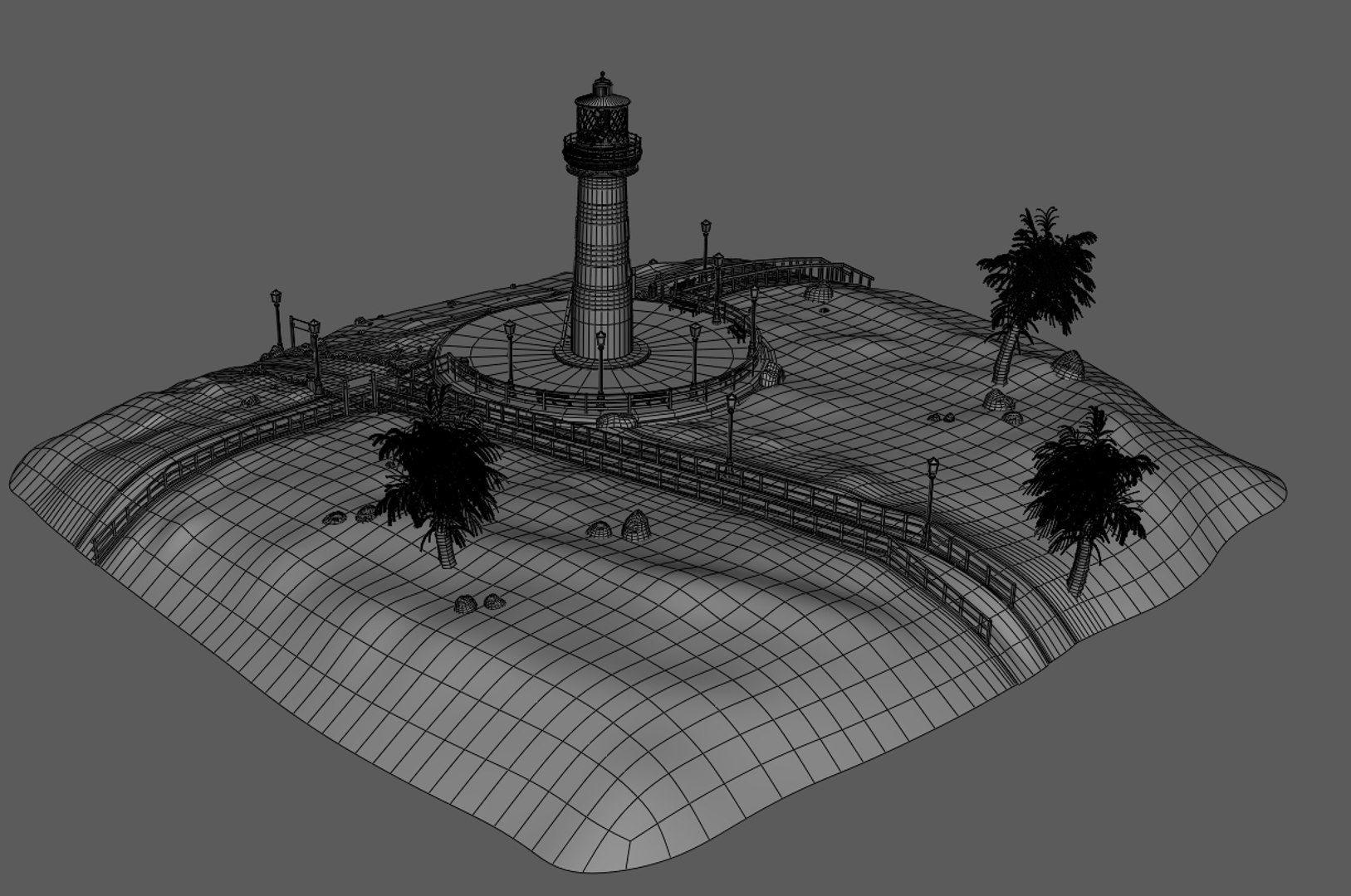 3d Lighthouse Building Model