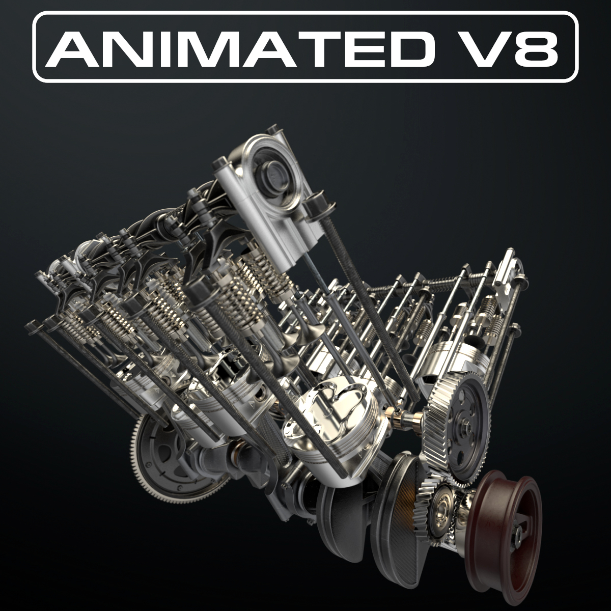 V8 Engine Working Animated model - TurboSquid 1754214