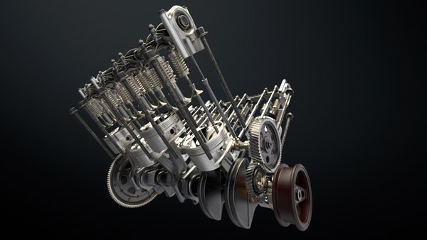 V8 Engine Working Animated model - TurboSquid 1754214