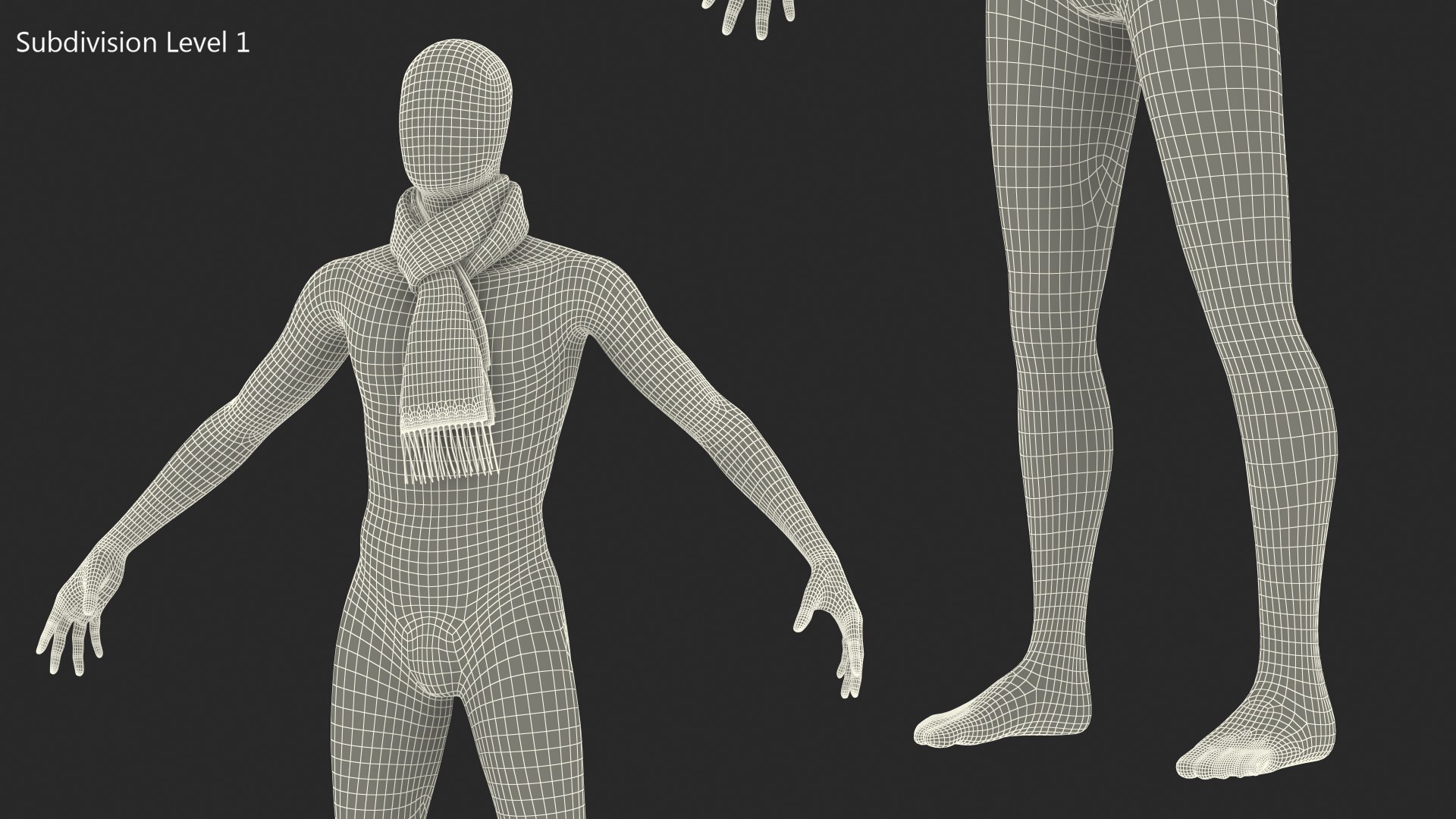 Red Wool Scarf On Mannequin 3D Model - TurboSquid 2112230