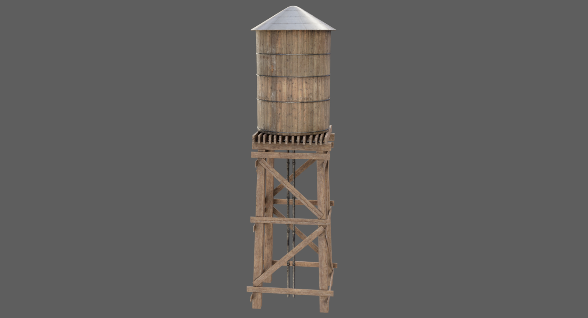 Water Tower 3D Model - TurboSquid 1381000