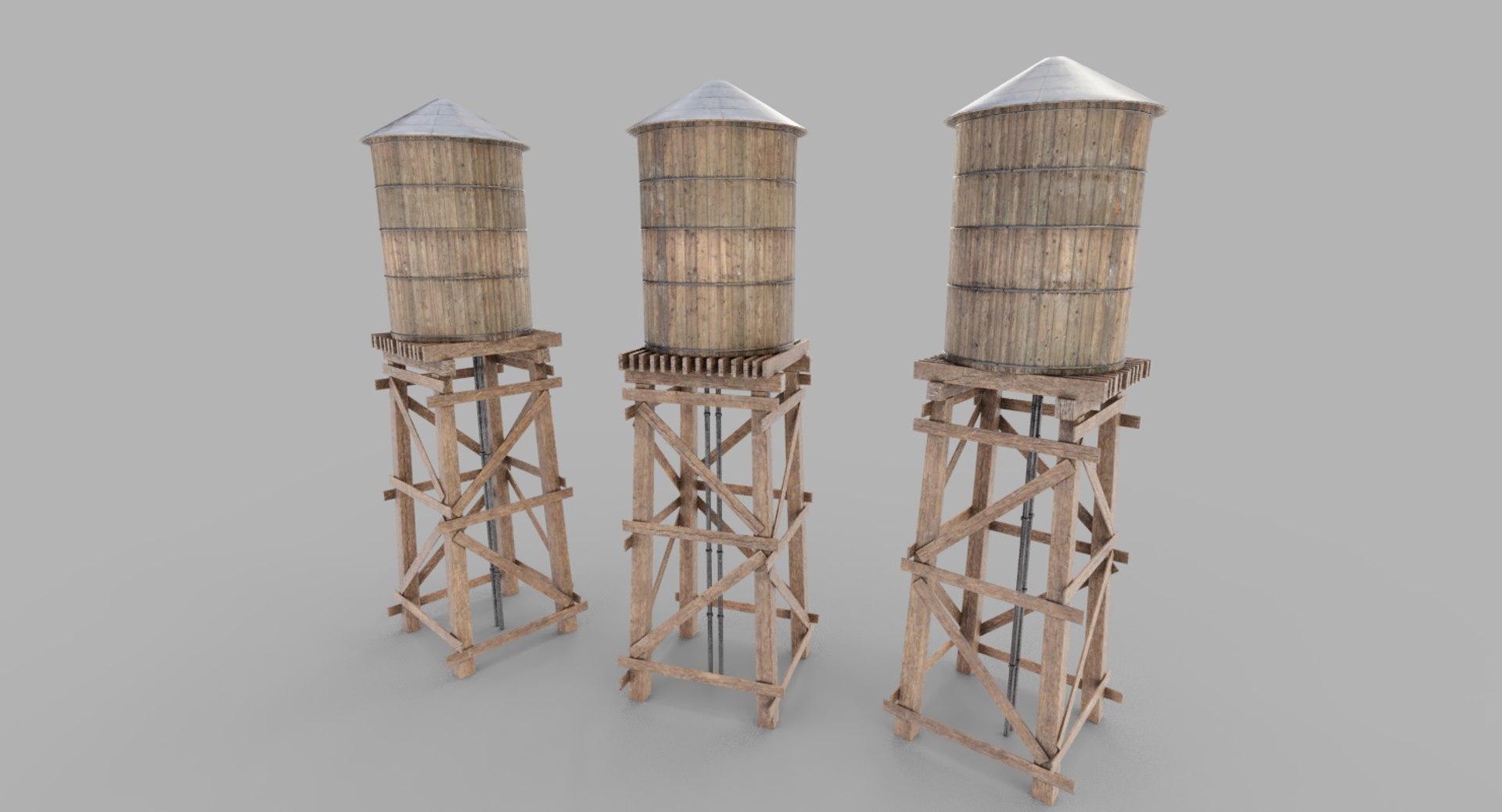 Water Tower 3D Model - TurboSquid 1381000