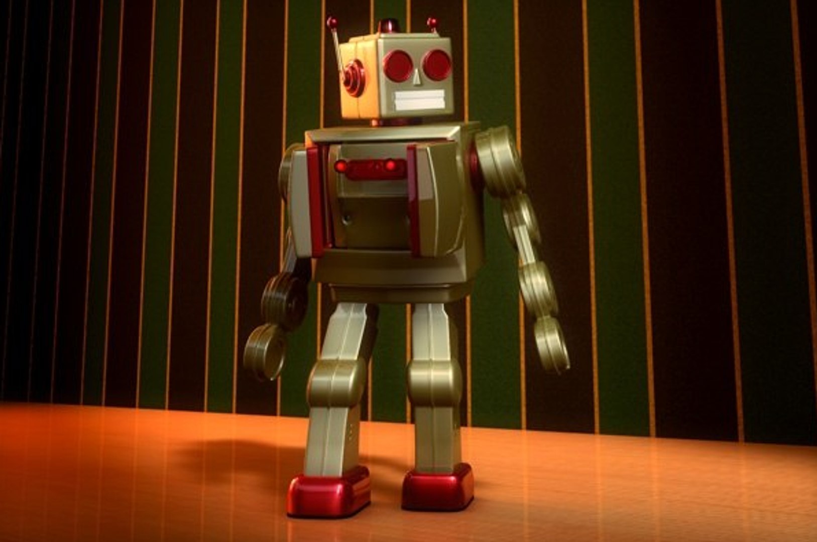 Old Toy Robot 3d Model