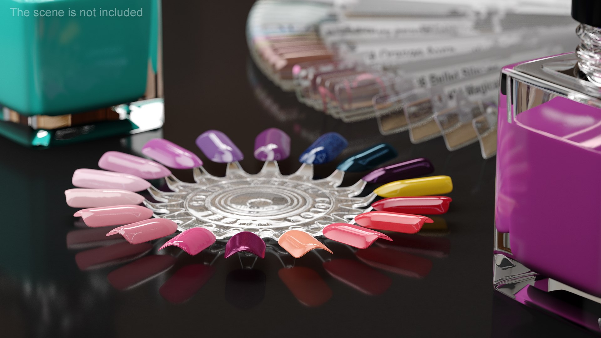 3d Female Hand With Fingernail Polish Collection Model Turbosquid 2007335