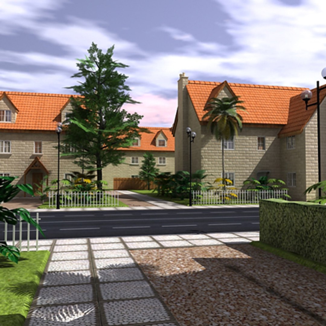 residential scene 3ds