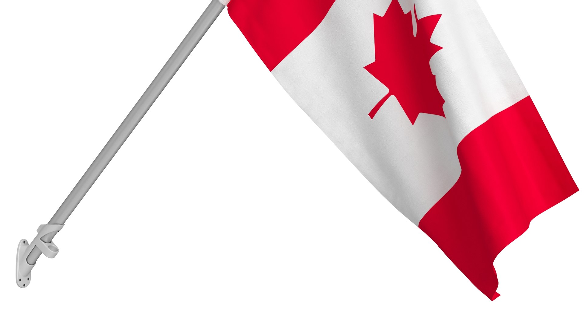 Canada Wall Mount Flag Pole 3D Model - TurboSquid 2408802