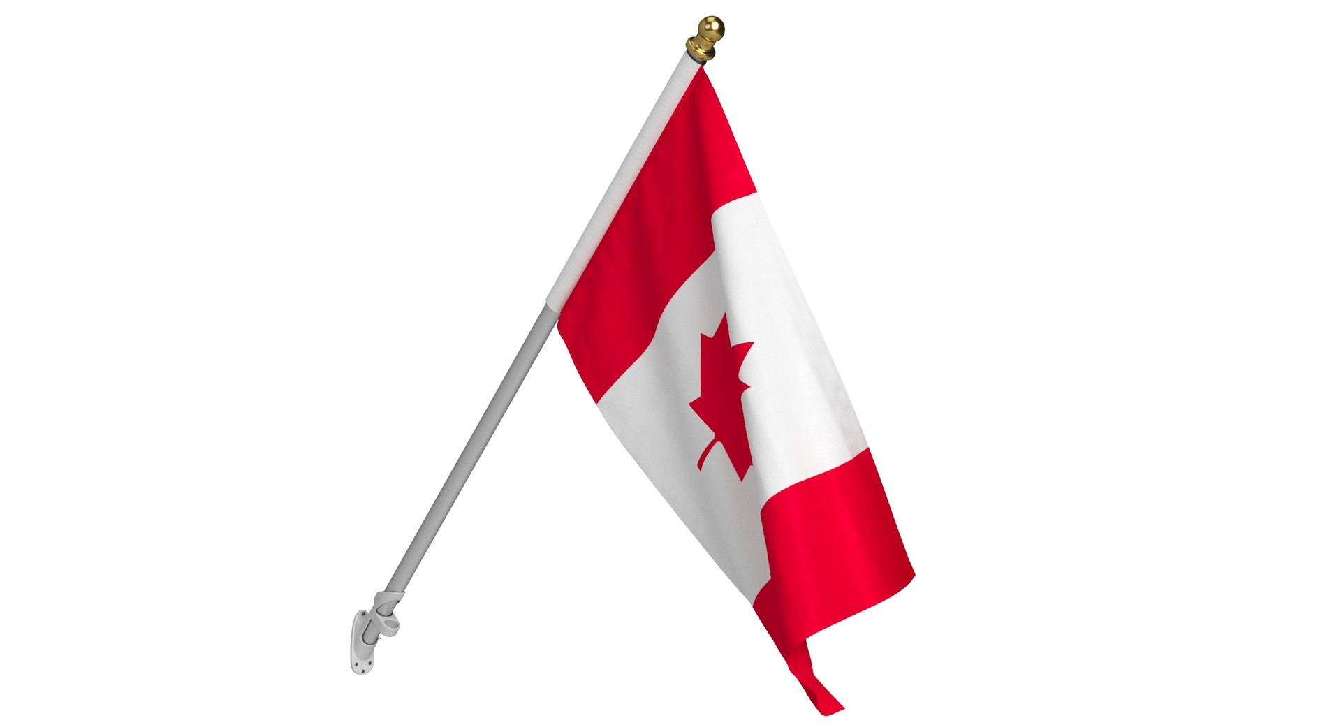 Canada Wall Mount Flag Pole 3D Model - TurboSquid 2408802