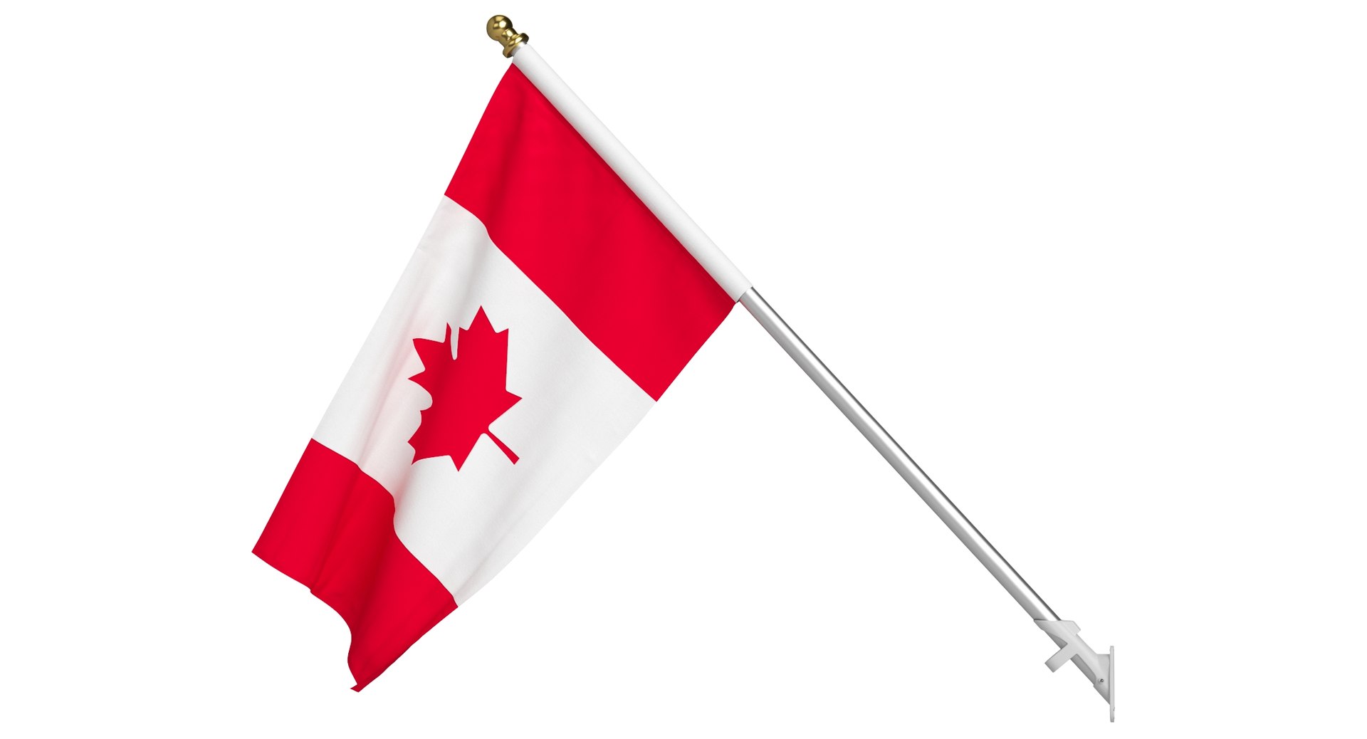 Canada Wall Mount Flag Pole 3D Model - TurboSquid 2408802