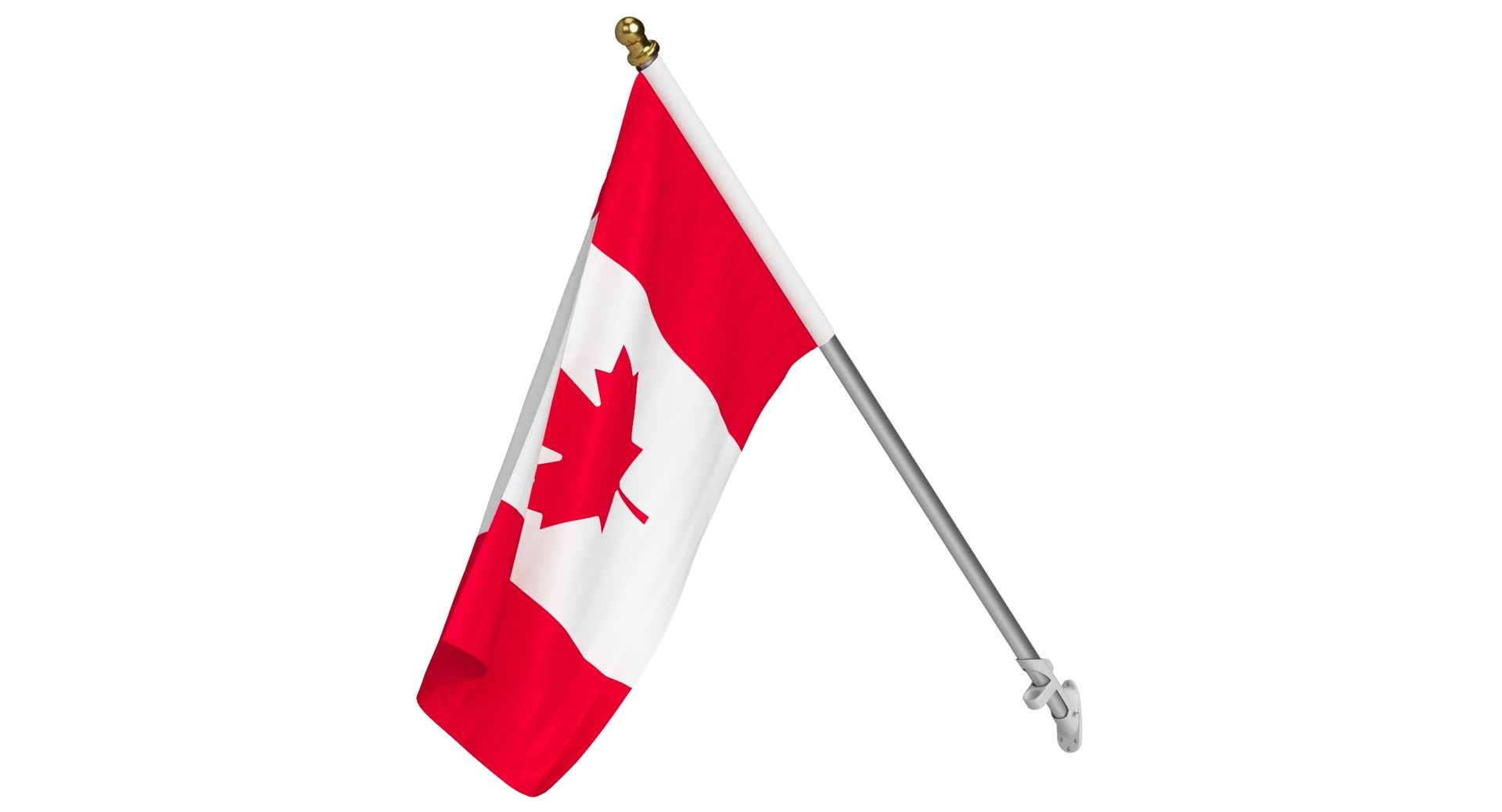 Canada Wall Mount Flag Pole 3D Model - TurboSquid 2408802