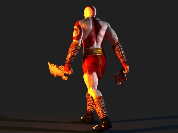 kratos god war video 3d max