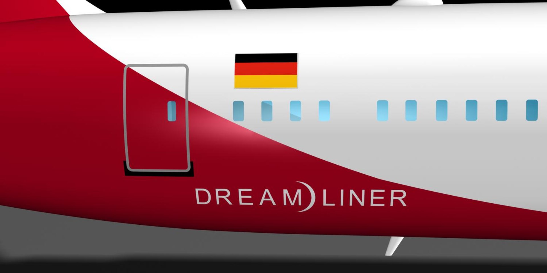 air berlin 787 dreamliner 3d model