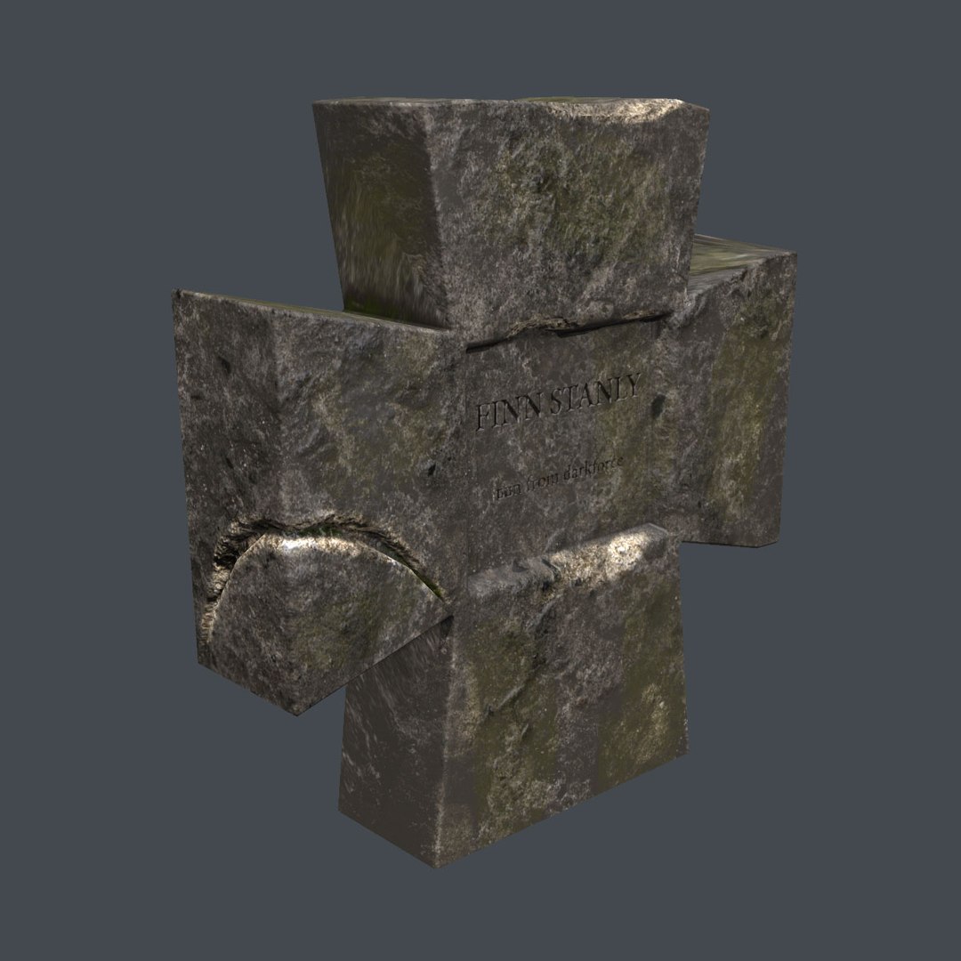 3d model gravestone ready unity