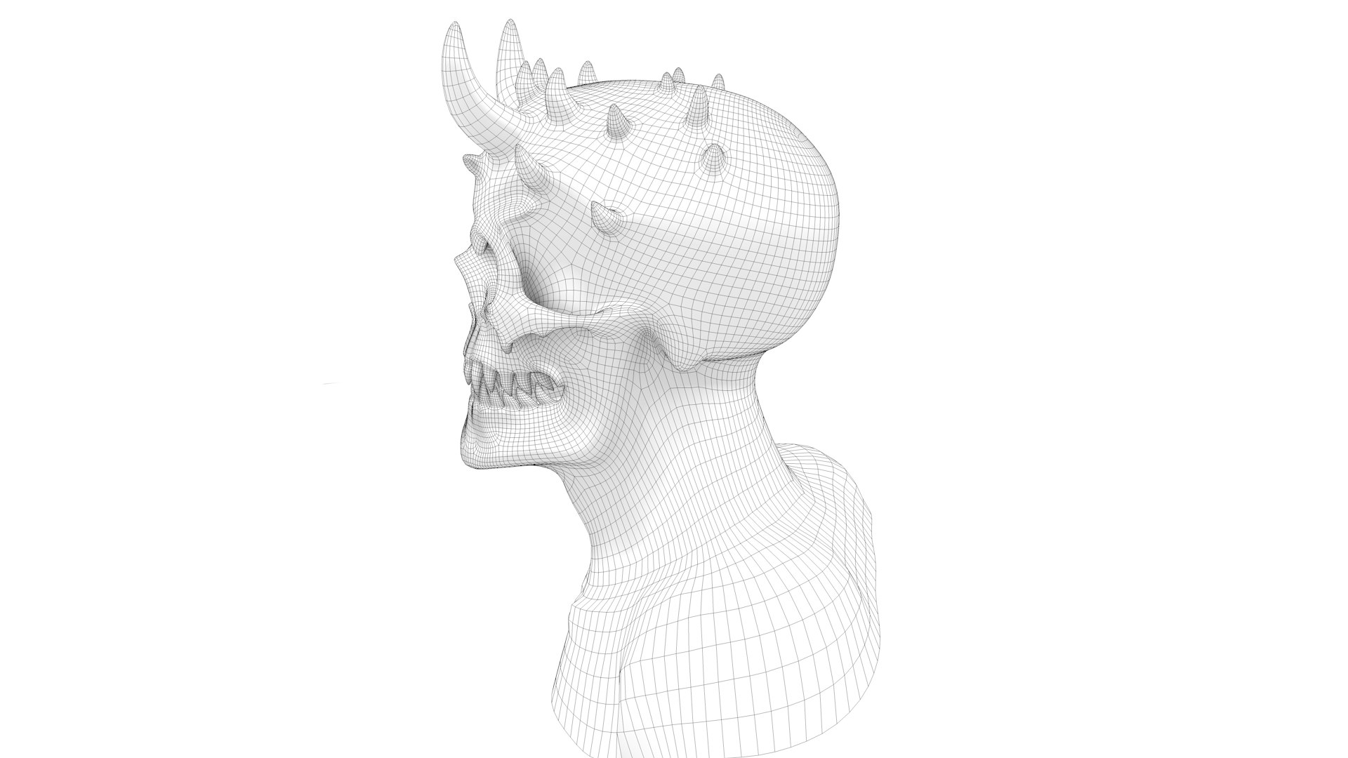 3D Devil Head Skull Model - TurboSquid 1785596