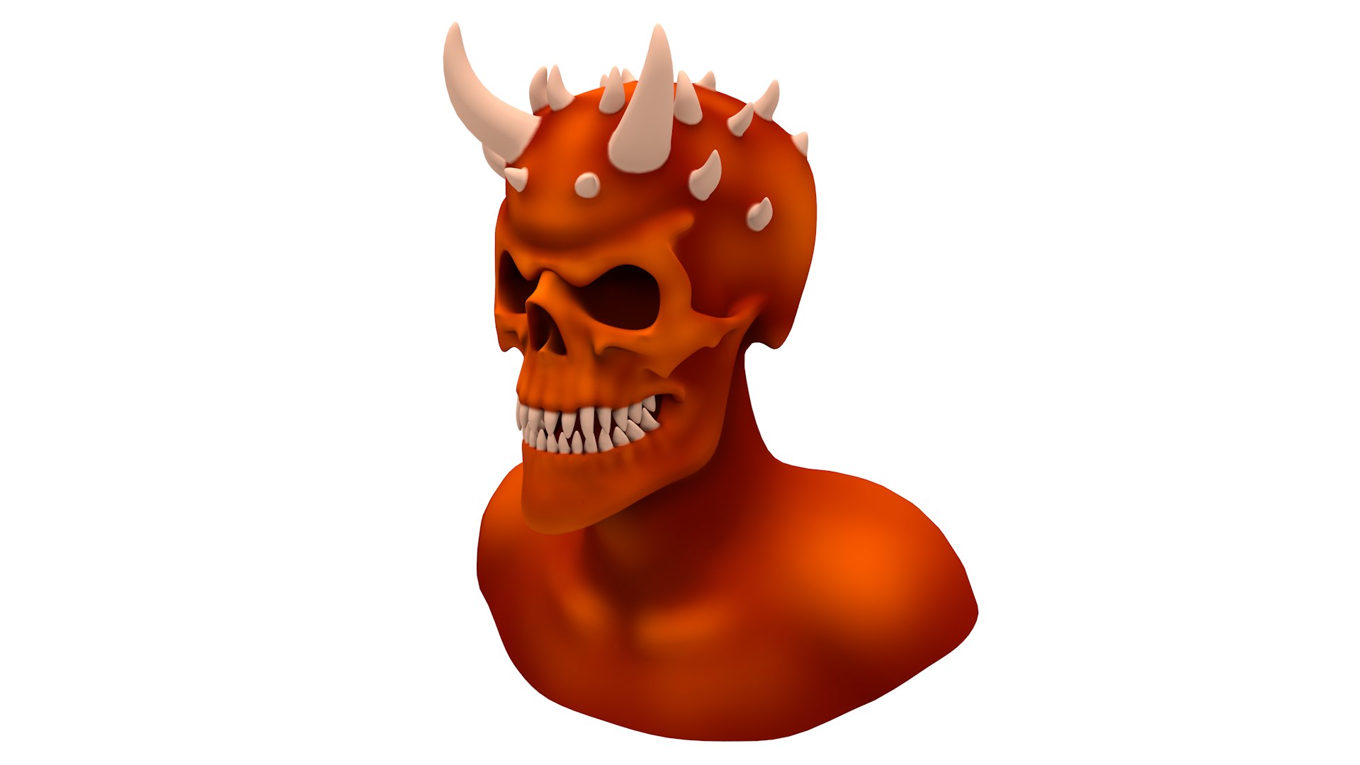 3D Devil Head Skull Model - TurboSquid 1785596