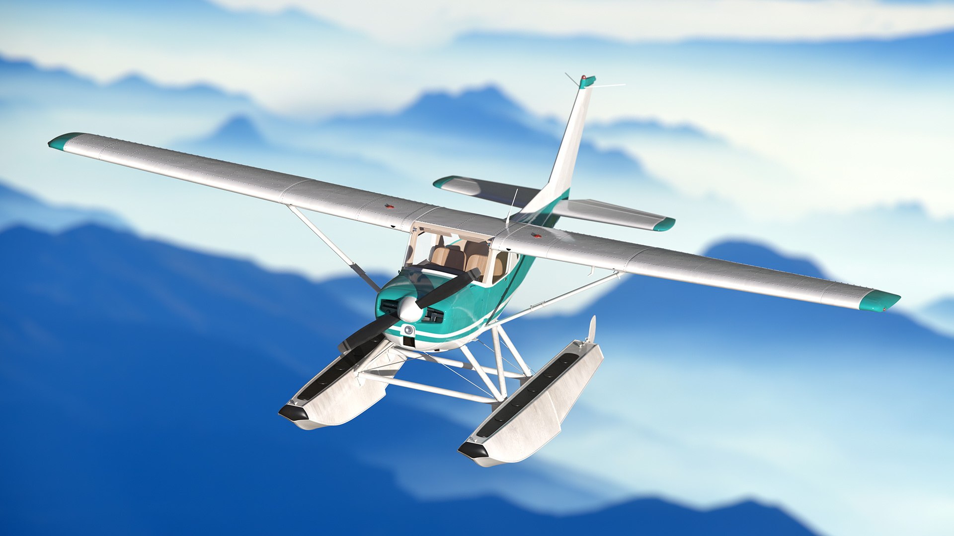 3D light floatplane aircraft airplane - TurboSquid 1602893