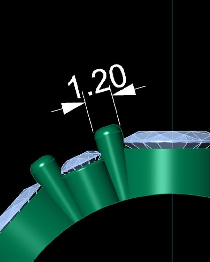3D Wedding Set Ring CAD Design-PSTR02 3D Print Model model - TurboSquid ...