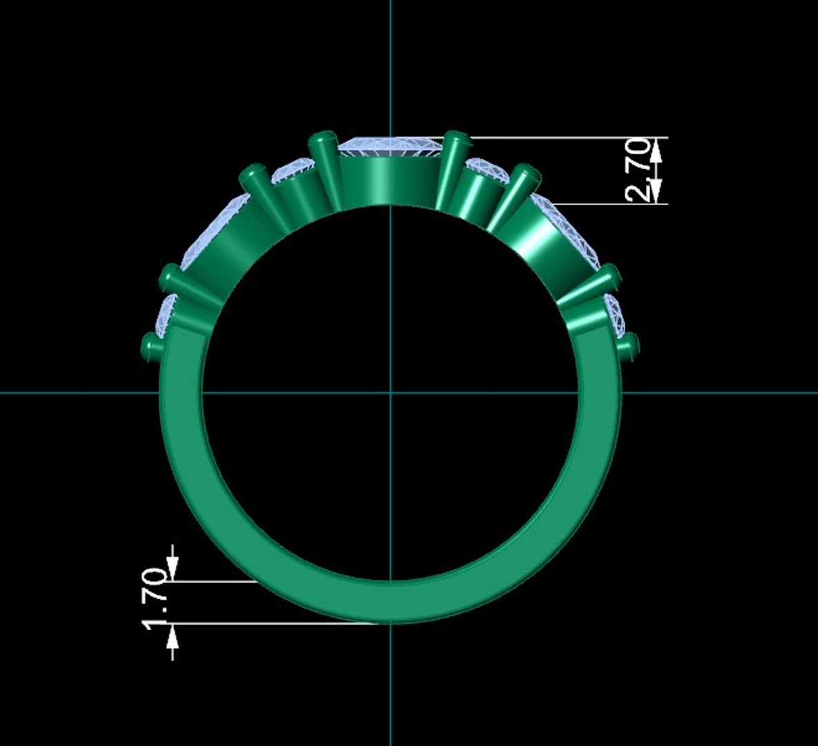 3D Wedding Set Ring CAD Design-PSTR02 3D Print Model model - TurboSquid ...